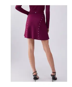 Liu Jo Studded Knit Mini Skirt