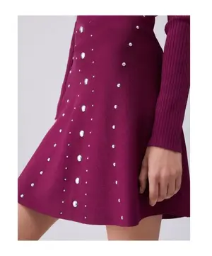 Liu Jo Studded Knit Mini Skirt