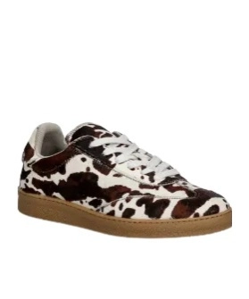 ALLSAINTS Thelma Cow Print Lace-up Sneakers - Brown