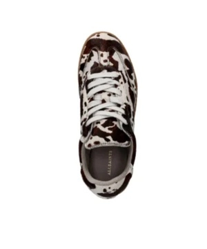 ALLSAINTS Thelma Cow Print Lace-up Sneakers - Brown