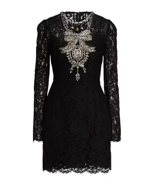 Dolce & Gabbana Lace Embellished Mini Dress