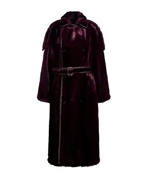 Burberry Teddy Long Coat - Black