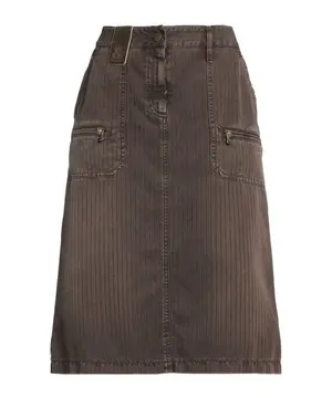Dolce & Gabbana Twill Umbrella Skirt - Chocolate Brown