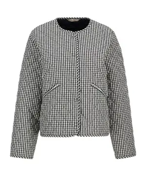 Barbour B.li Cashel Check Quilted Jacket - Gray