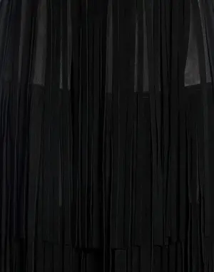 Dolce & Gabbana Suede-paneled Umbrella Skirt
