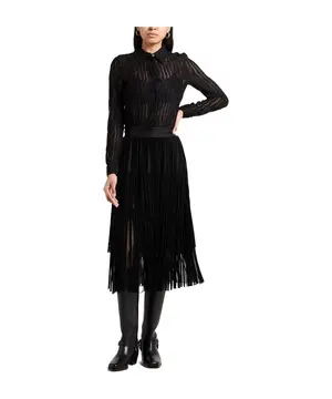 Dolce & Gabbana Suede-paneled Umbrella Skirt