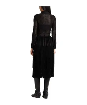 Dolce & Gabbana Suede-paneled Umbrella Skirt