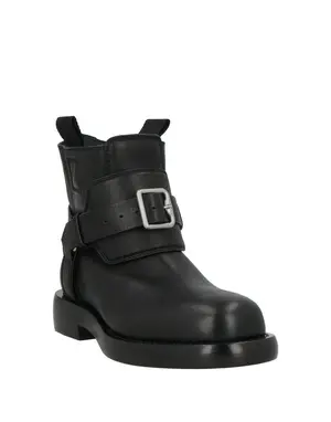 Burberry Leather Buckled Ankle Boots