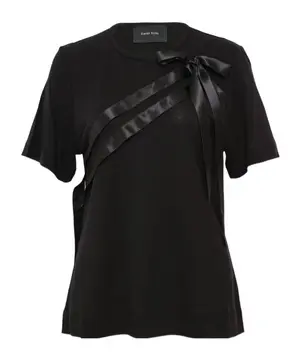 Simone Rocha Bow Sash Short-sleeves T-shirt - Black