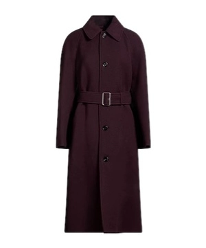 Burberry Long-sleeve Single-breasted Coat - Purple