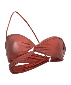 Jacquemus One-shoulder Bikini Top - Rust-colored