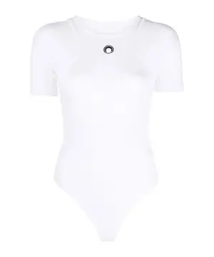 MARINE SERRE Logo Print Bodysuit
