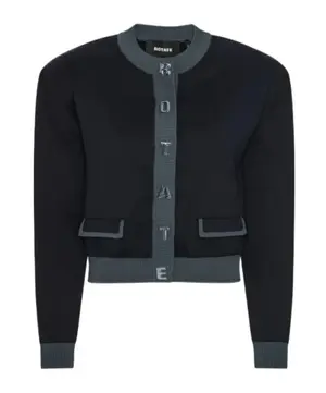 ROTATE BY BIRGER CHRISTENSEN Letter Button Cardigan - Black