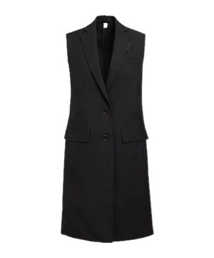 Burberry Sleeveless Minimalist Coat - Black