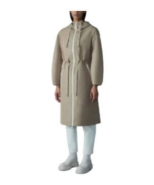 Mackage Mekelle Drawstring Hooded Raincoat - Nude
