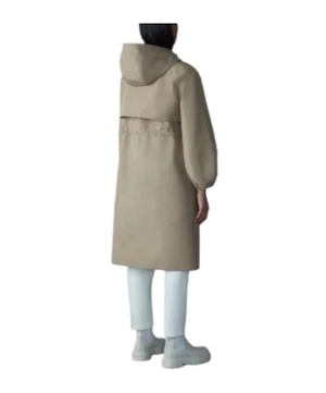 Mackage Mekelle Drawstring Hooded Raincoat - Nude
