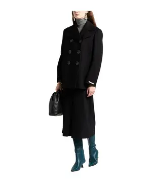 Sportmax Double-breasted Long-sleeve Coat
