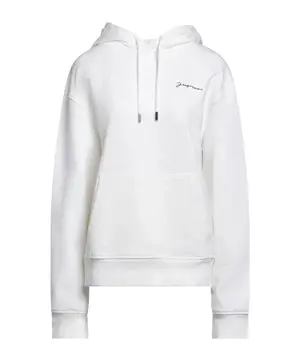Jacquemus Solid Color Hooded Track Jackets - White