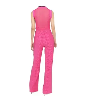 MARINE SERRE Logo Jacquard Flare Track Pants