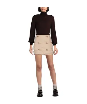 Burberry Solid-colored Wrap Skirt