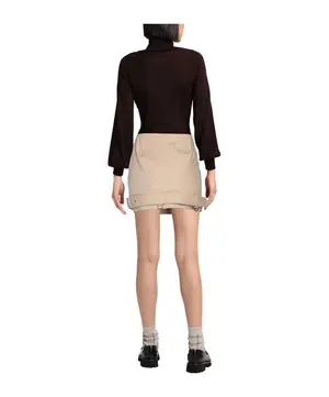 Burberry Solid-colored Wrap Skirt