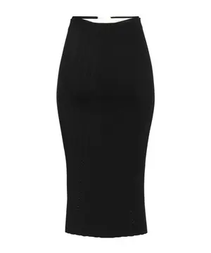 Jacquemus Ribbed Knit Midi Skirt