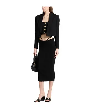 Jacquemus Ribbed Knit Midi Skirt
