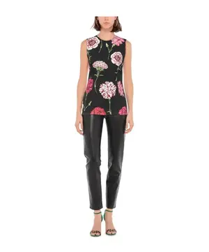 Dolce & Gabbana Sleeveless Floral Print Top
