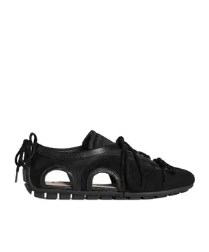 Simone Rocha Cut-out Ballerina Sneakers - Black