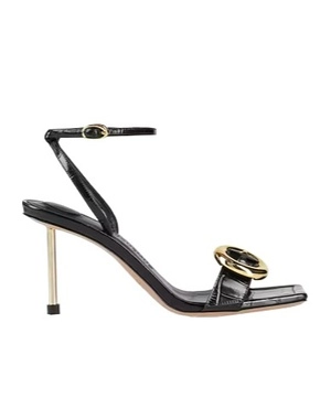 Jacquemus Crocodile Print Slingback Sandals