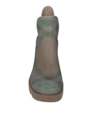 Burberry Checked Ankle Boots - Light Brown