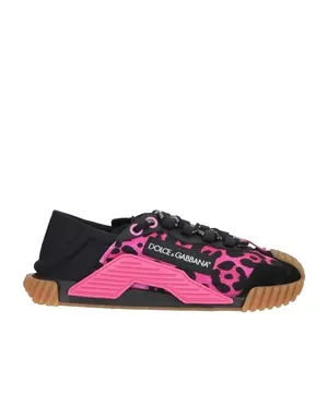 Dolce & Gabbana Color Block Leopard Print Sneakers