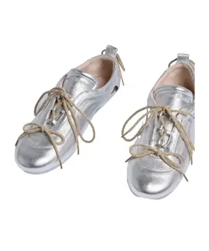Simone Rocha Ballerina Grip Cut Out Detailed Lace-up Sneakers - Gray