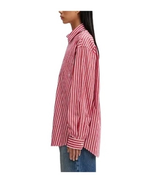 SPORTY  RICH Sporty & Rich Striped Pocket Shirt