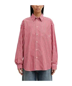 SPORTY  RICH Sporty & Rich Striped Pocket Shirt