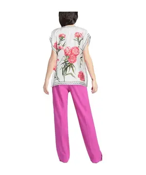 Dolce & Gabbana Floral Polka-dot Short-sleeve Top