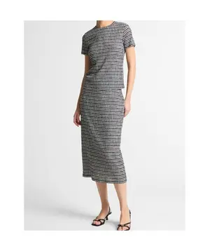 Vince Check Knit Top