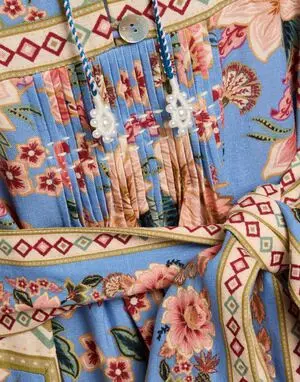 Farm Rio Bohemian Floral Print Maxi Dress