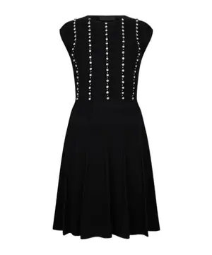Liu Jo Embellishment Knit Mini Dress - Black