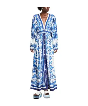 Farm Rio Floral Print Shirt Dress