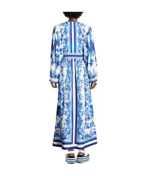 Farm Rio Floral Print Shirt Dress