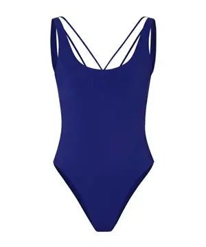 Jacquemus Signature Criss-cross Strap Swimsuit - Blue