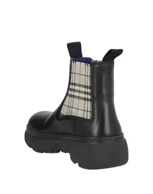 Burberry Solid-color Platform Leather Boots