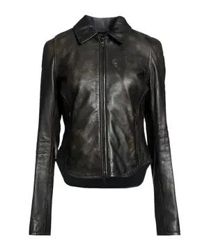 DIESEL® Simple Leather Jacket - Black