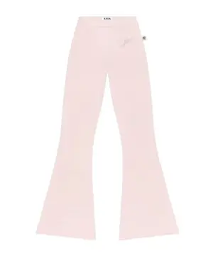 AREA Rhinestone Logo Flared Sweatpants