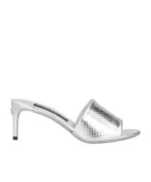Dolce & Gabbana Solid Color Sandals - Silver