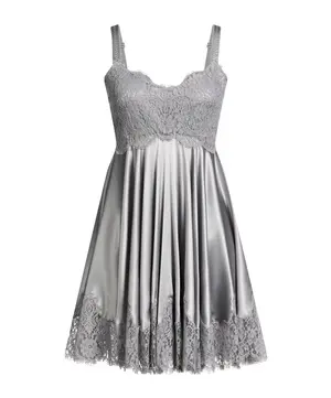 Dolce & Gabbana Solid-color Satin Dress - Silver