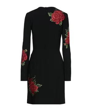 Dolce & Gabbana Floral Embroidered Long Sleeve Dress