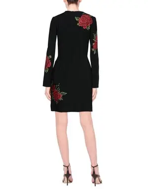 Dolce & Gabbana Floral Embroidered Long Sleeve Dress