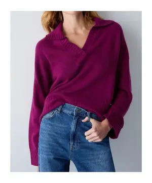 Liu Jo V-neck Collared Jumper
